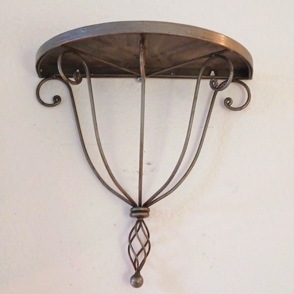 Accents | Metal Grey Silver Shelf Wrought Iron | Poshmark
